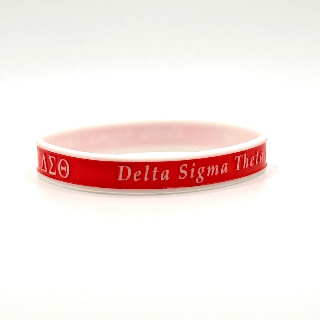 Delta Sigma Theta Red Shaded Wristband - Etsy