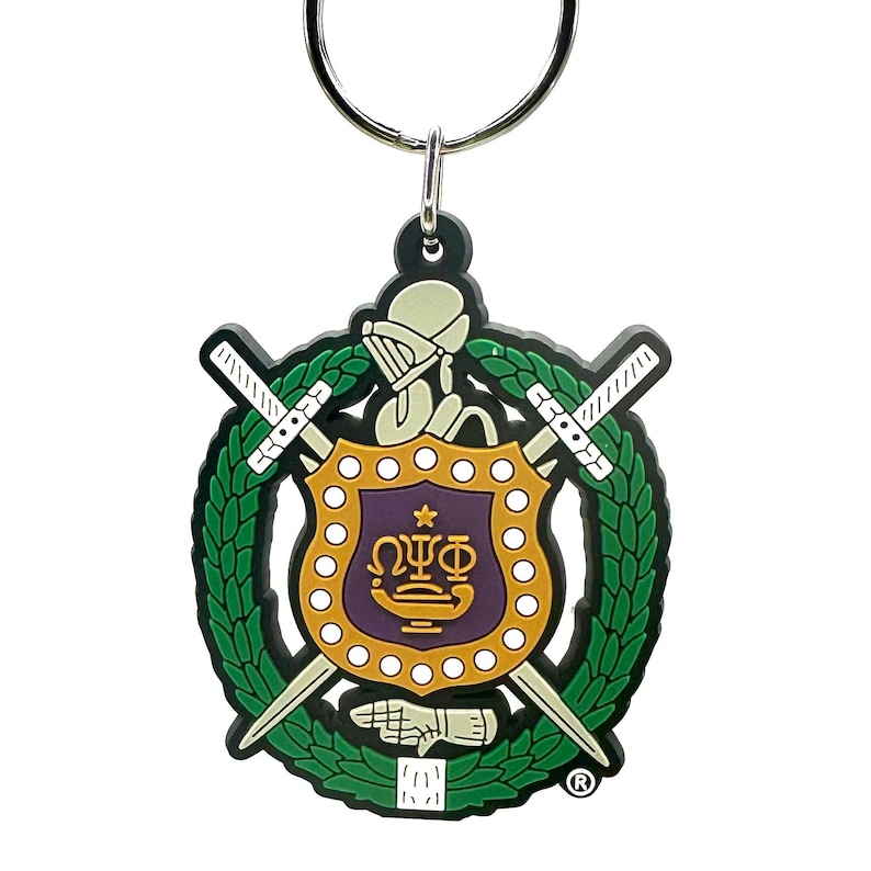 Omega Psi Phi Rubber Keychain - Etsy
