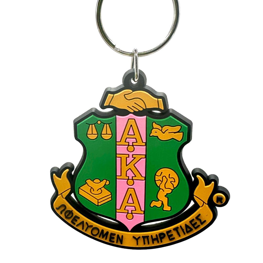 Alpha Kappa Alpha Rubber Keychain - Etsy