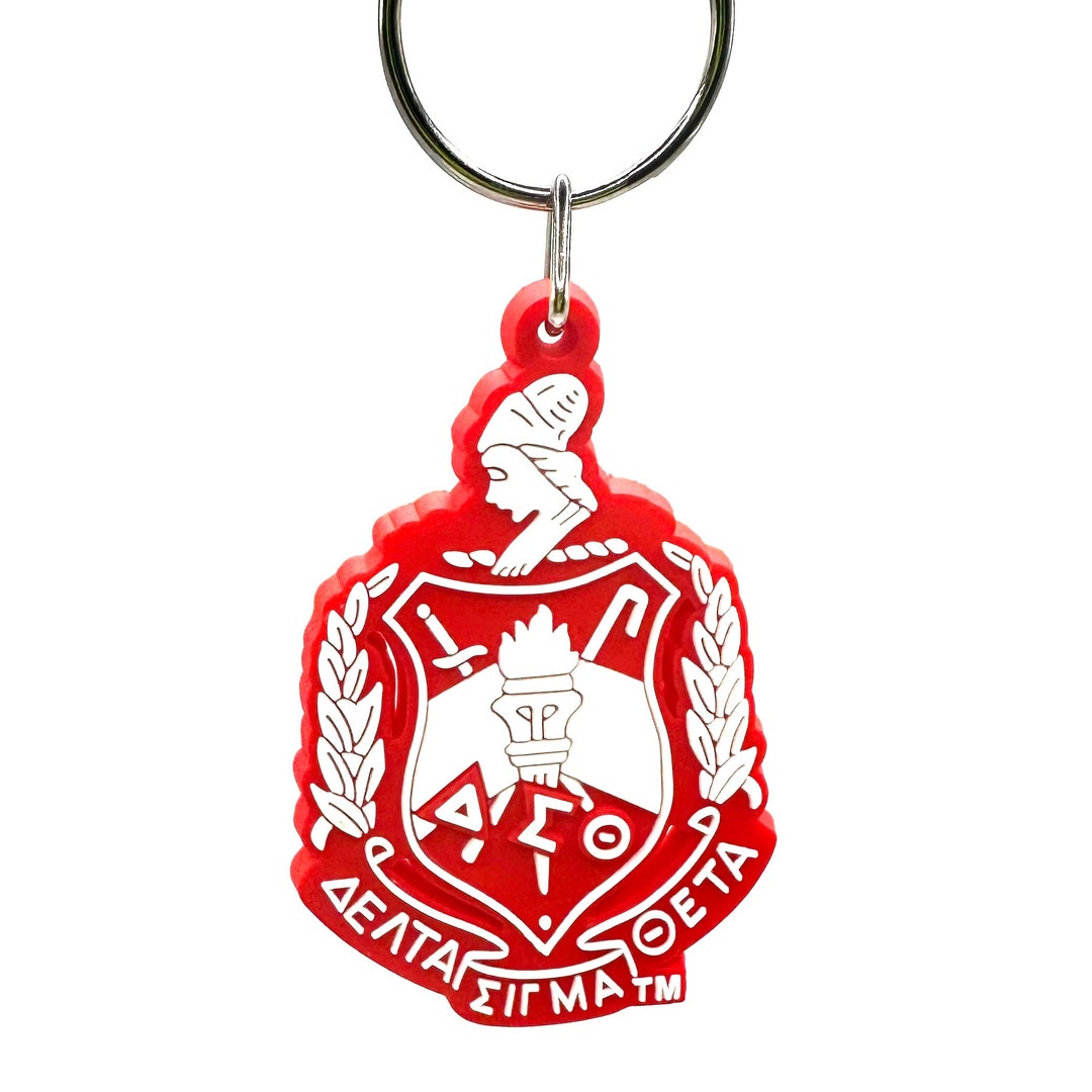 Delta Sigma Theta Rubber Keychain - Etsy