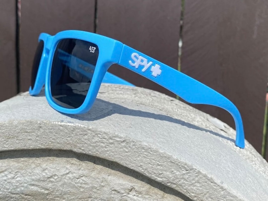 Spy Ken Block Promo Sunglasses Matte Blue With White Insert and Black ...
