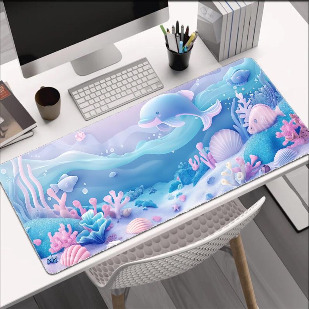 Cute Anime Desk Mat Aesthetic - Kawaii Animal Desk Mat, Mouse Pad Gifts ...