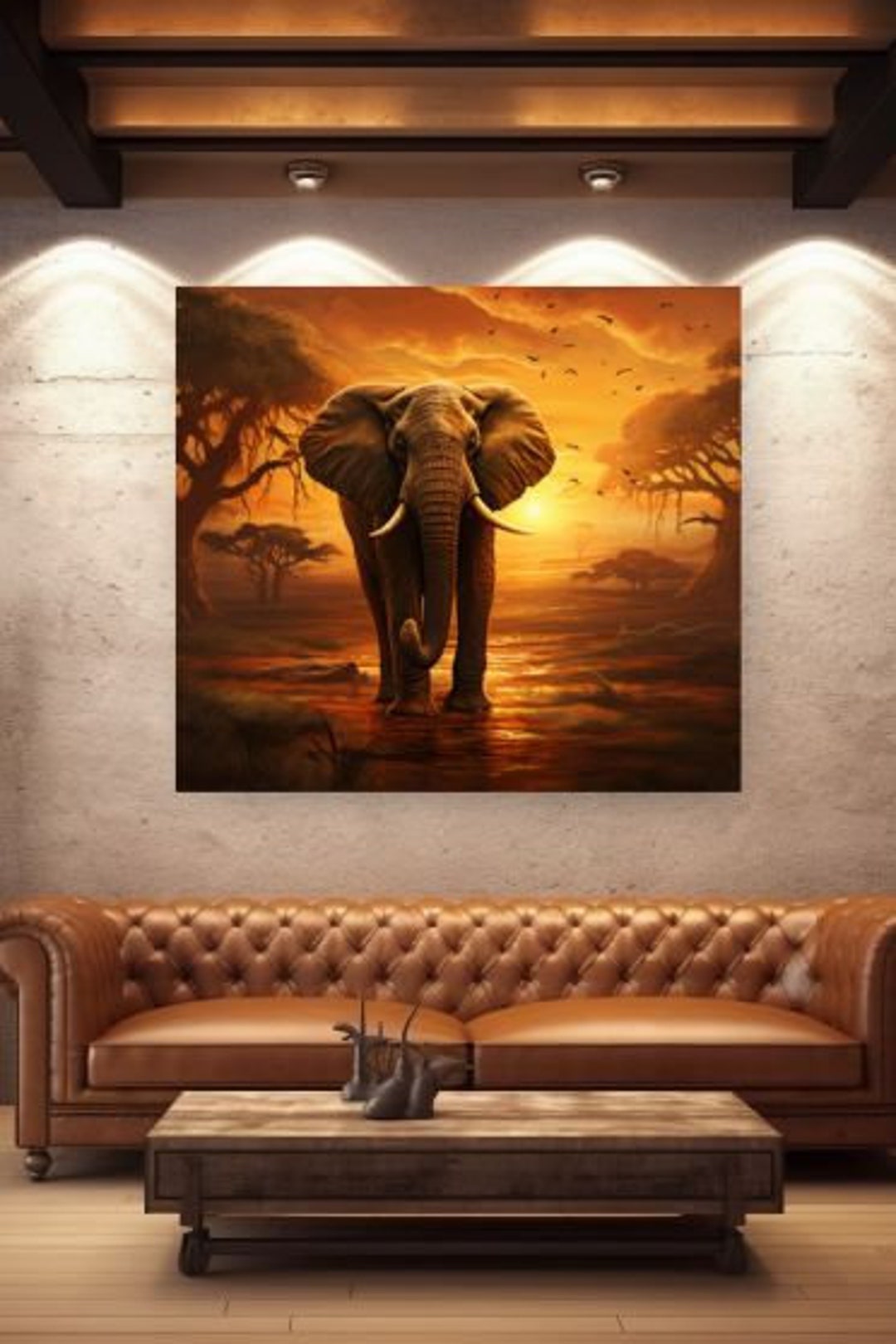 Elephant Poster, Wildlife Poster, Elephant Print, Elephant Art Deco ...