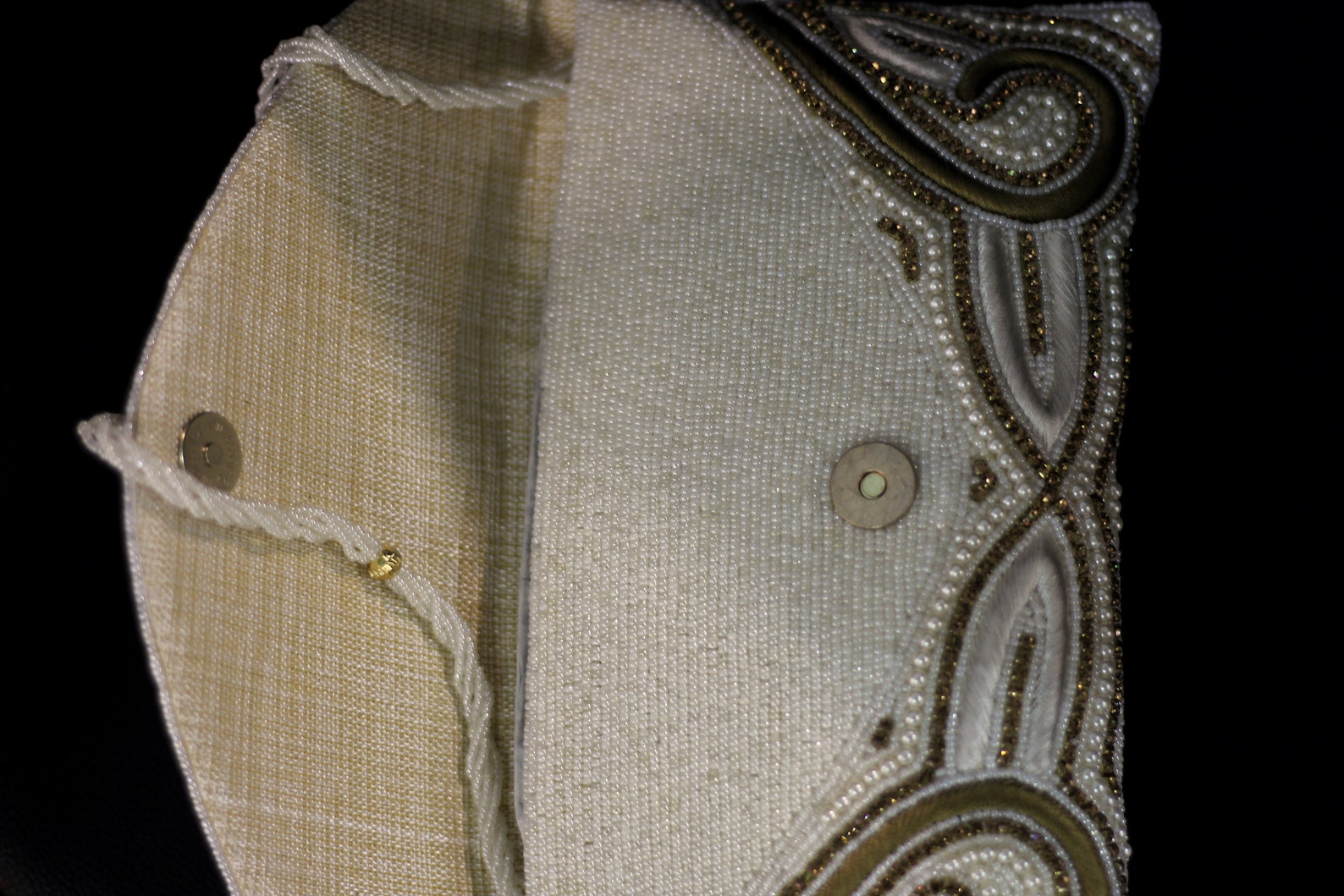 Desi Indian Antique Bead Purse Party Fancy Handmade Clutch Gold Evening ...