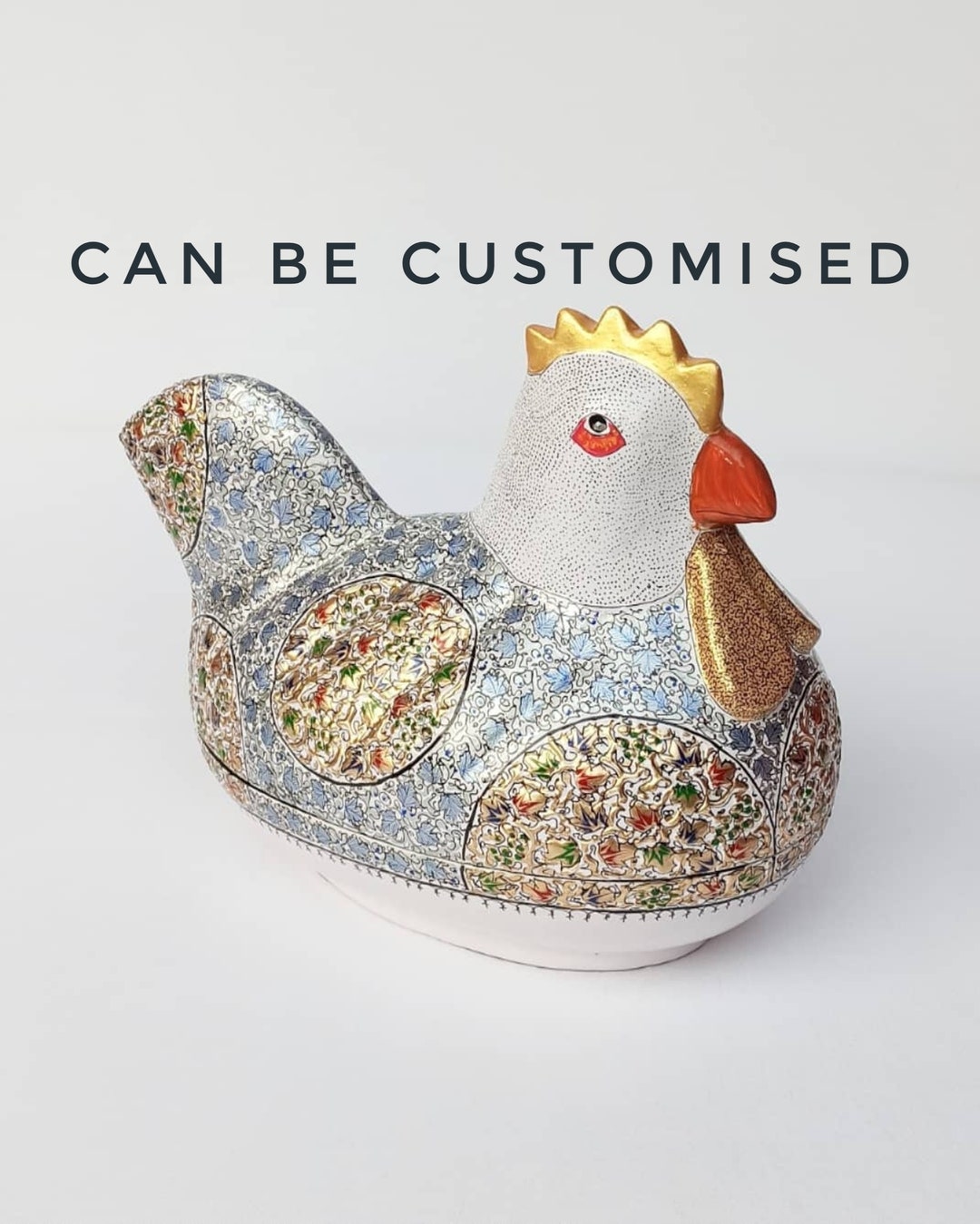 Angry Fed up Chicken Cookie Jar Papier Mache Housewarming Gifts Kitchen ...