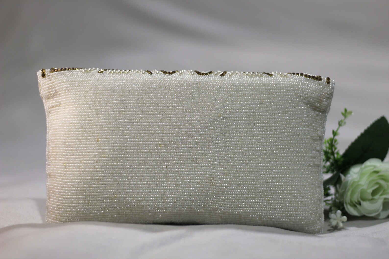 Desi Indian Antique Bead Purse Party Fancy Handmade Clutch Gold Evening ...