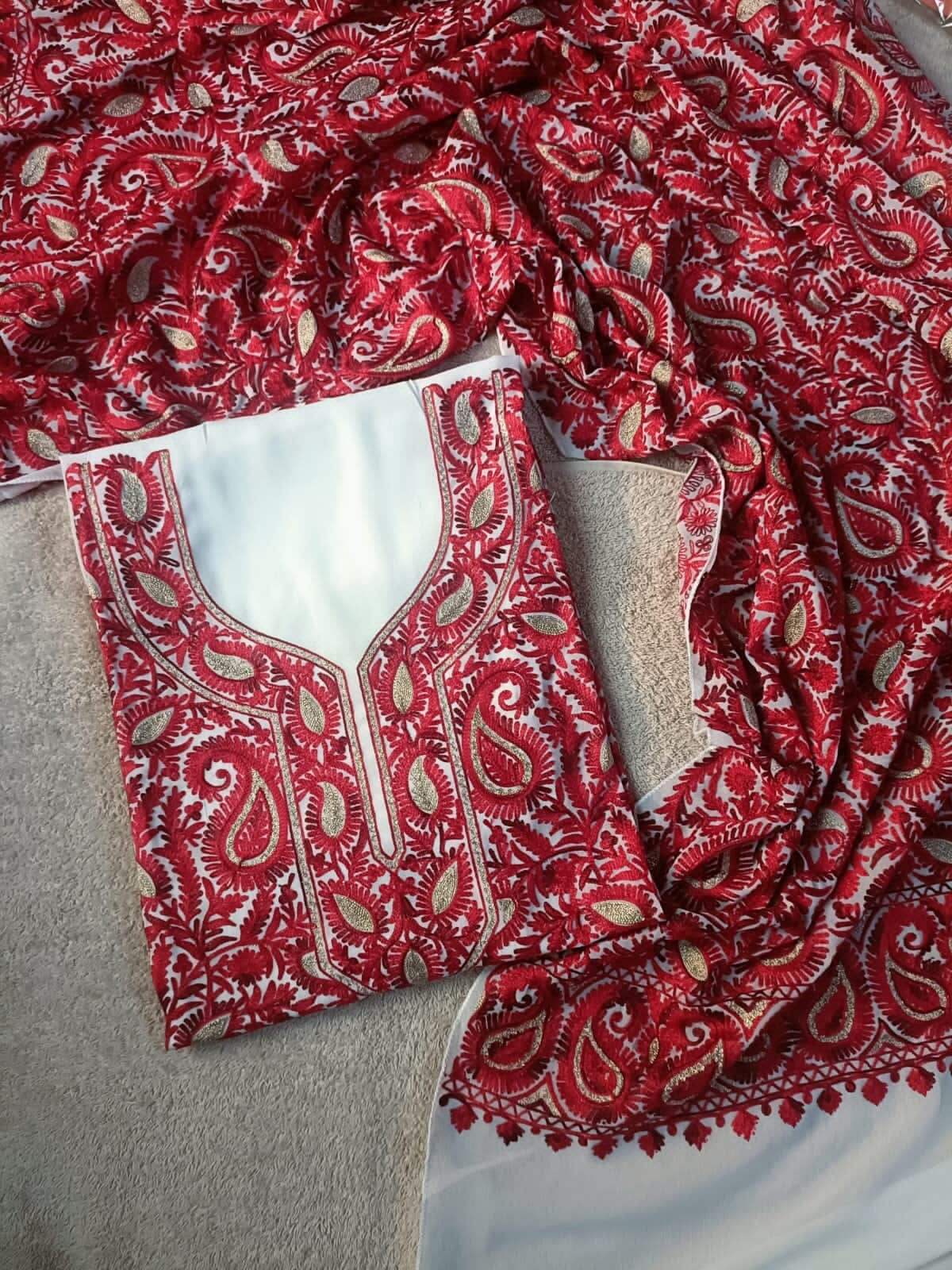 Kashmir Suit, Kashmiri Embroidery, Embroidered, Aari Work, Summer Wear ...
