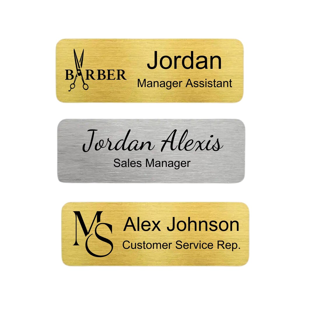 Engraved Magnetic Name Tags for Business, Customized Name Tag With Logo ...
