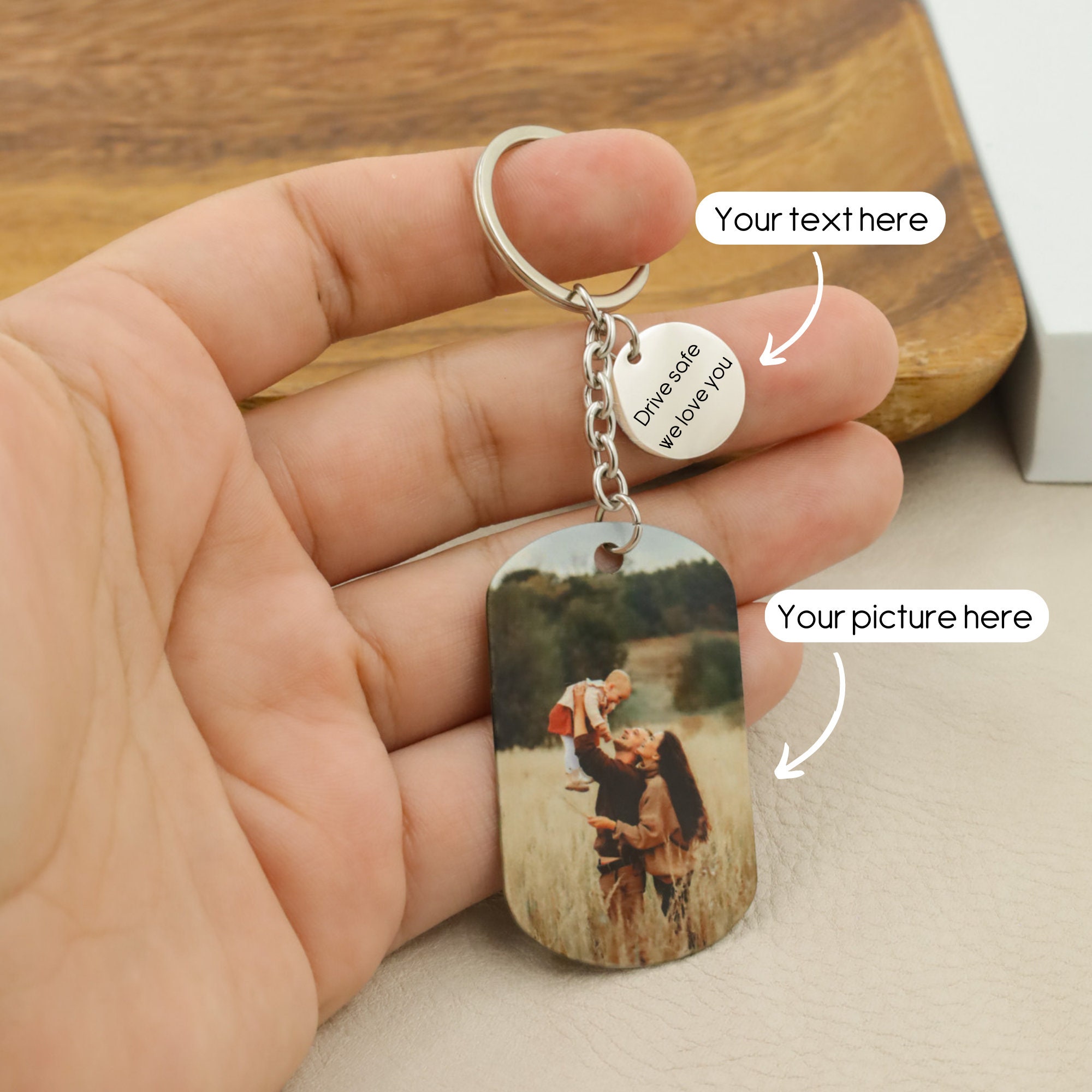 Boyfriend Keychain With Custom Photo, Personalized Keychain, Birthday ...