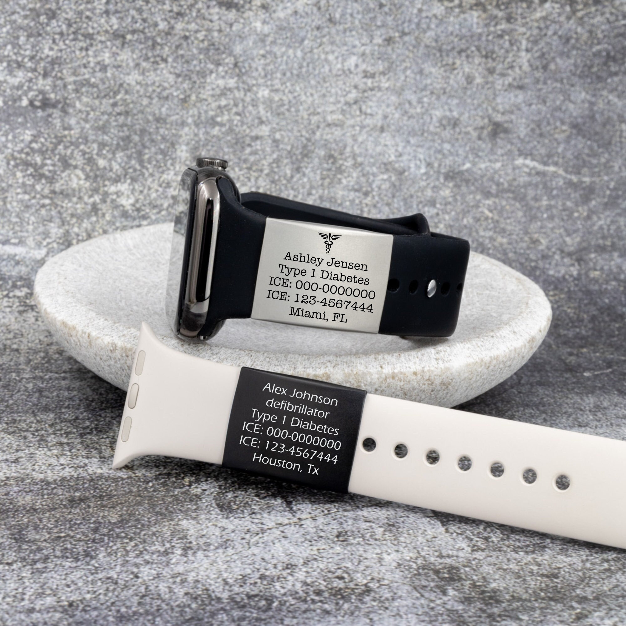 Medical Alert Id Tag for Watch Band, Runner Id Tags, Personalized ...