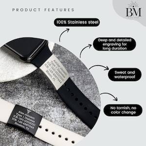 Custom Medical Alert Id Tag for Watch Band, Runner Id Tags ...