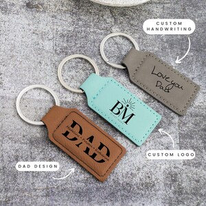 Personalized Leather Keychain for Men, Leather Car Keychain With Name ...