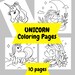 Unicorn Coloring Page, Wedding Coloring Book, Unicorn School Png ...