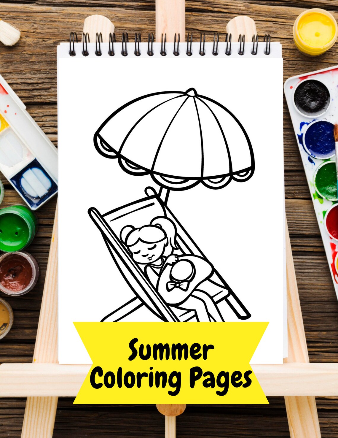Summer Coloring Page, Teacher Summer Svg, Coloring Pages, Digital ...