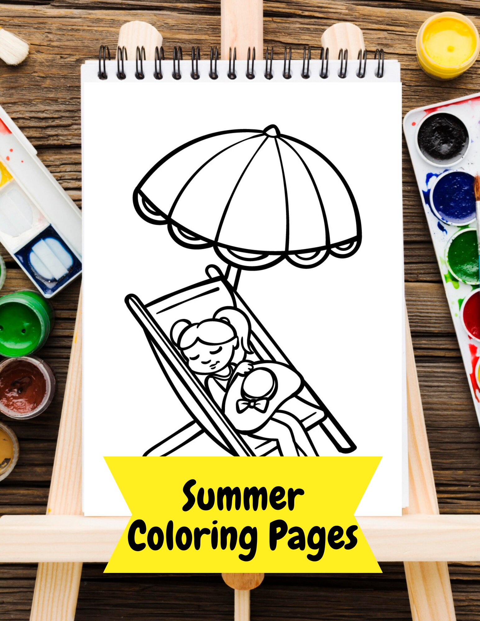 Summer Coloring Page, Teacher Summer Svg, Coloring Pages, Digital ...