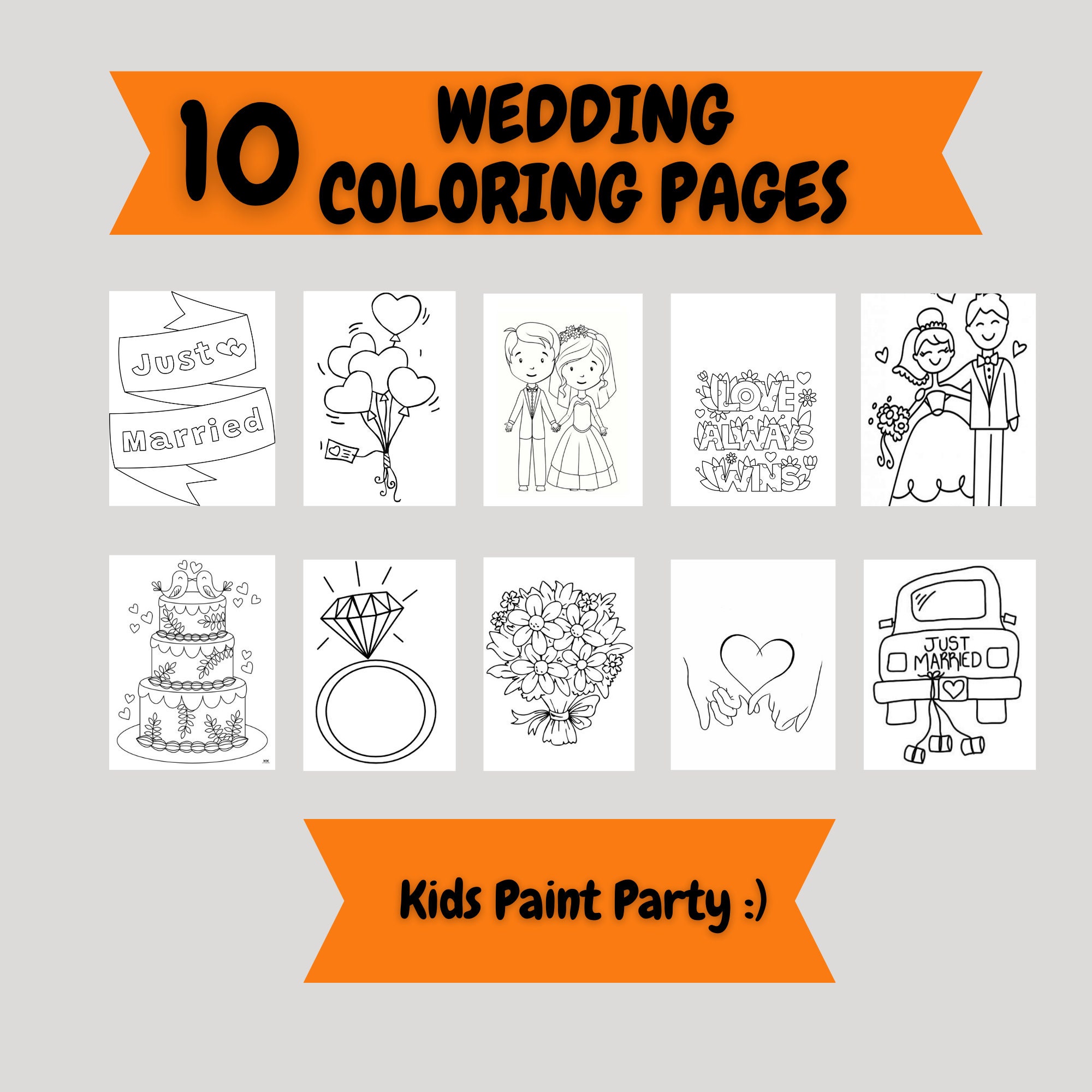 Wedding Coloring Book, Wedding Coloring Pages, Wedding Coloring Book ...