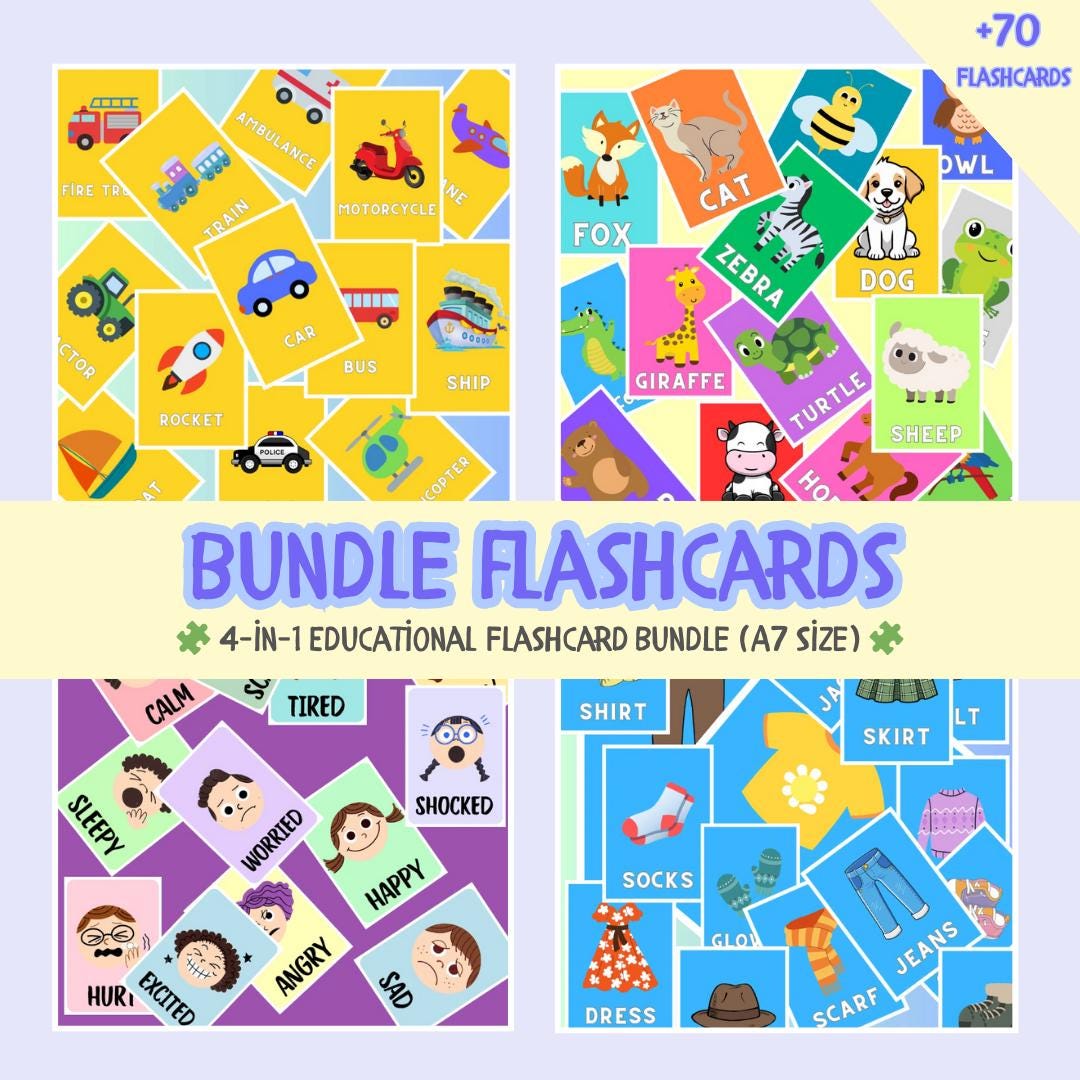 Bundle Flashcards, Flashcards for Kids, Toddler Flashcards,homeschool ...