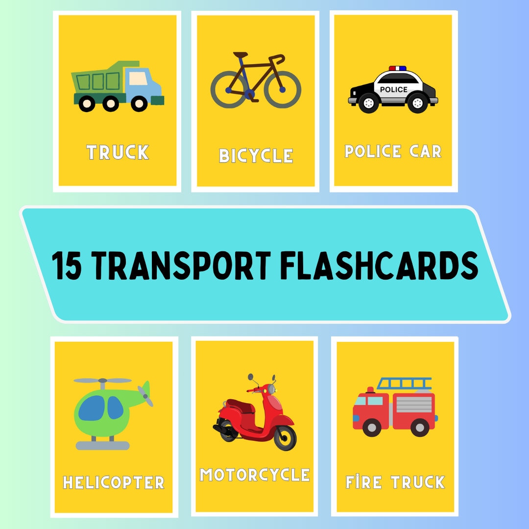 Transport Flashcards - Montessori Cards - Printable - Toddler ...