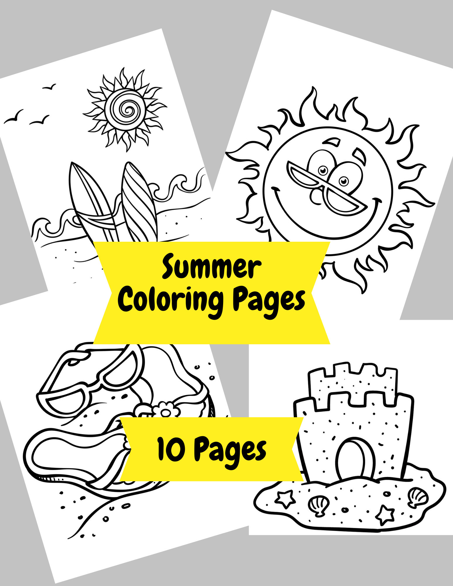 Summer Coloring Page, Teacher Summer Svg, Coloring Pages, Digital ...