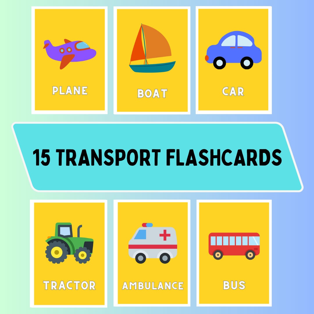 Transport Flashcards - Montessori Cards - Printable - Toddler ...