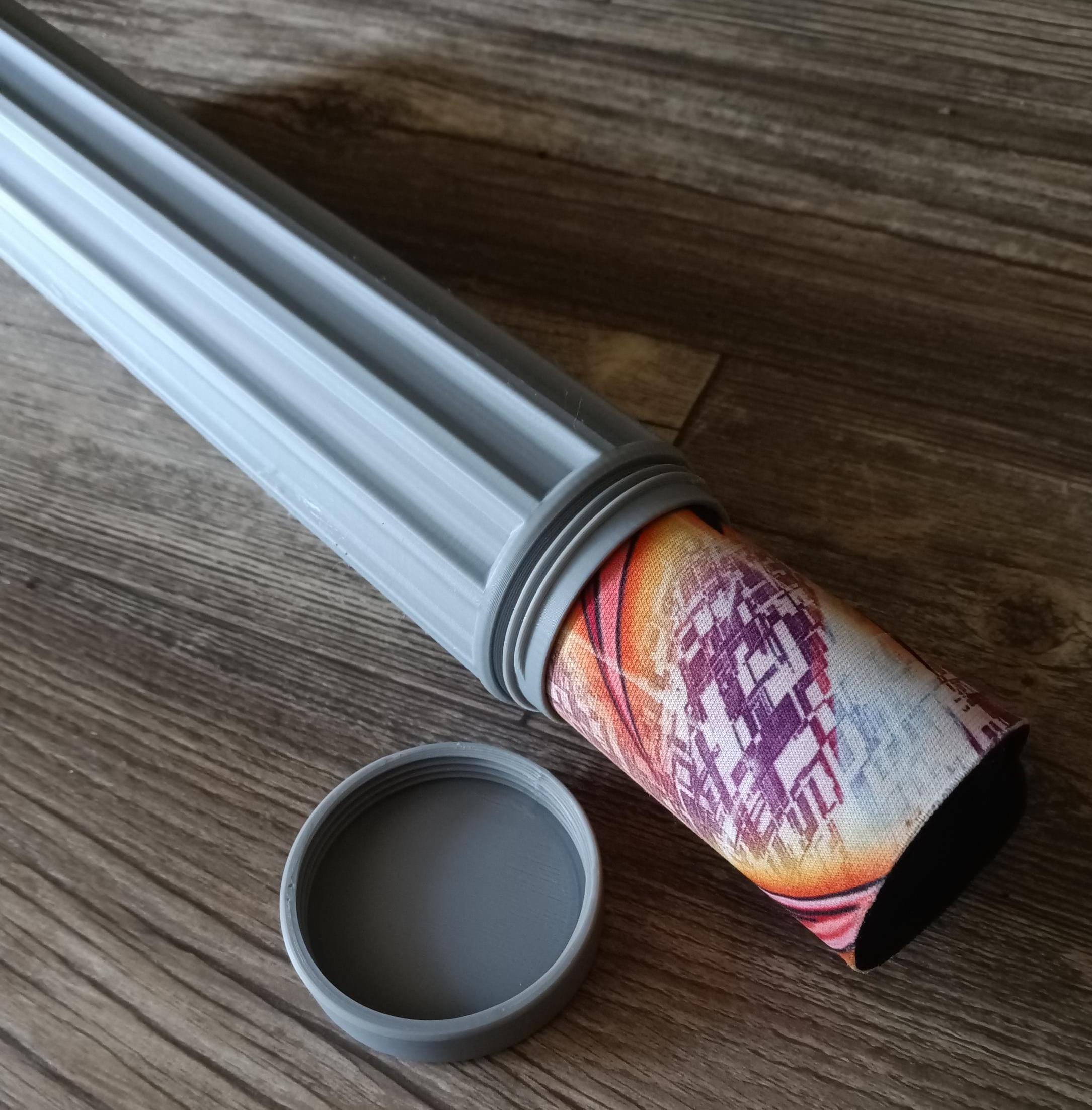 3D Printed Deck Mat / Playmat Storage Holder / Tube With Threaded Cap ...