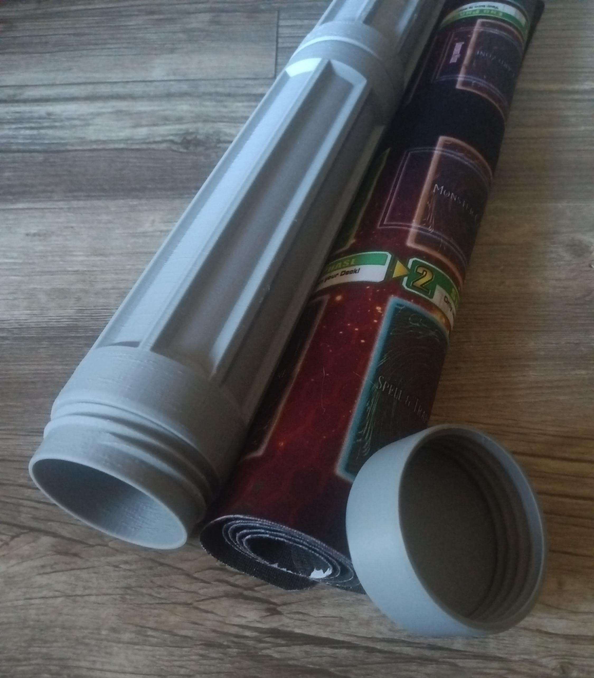 3D Printed Deck Mat / Playmat Storage Holder / Tube With Threaded Cap ...