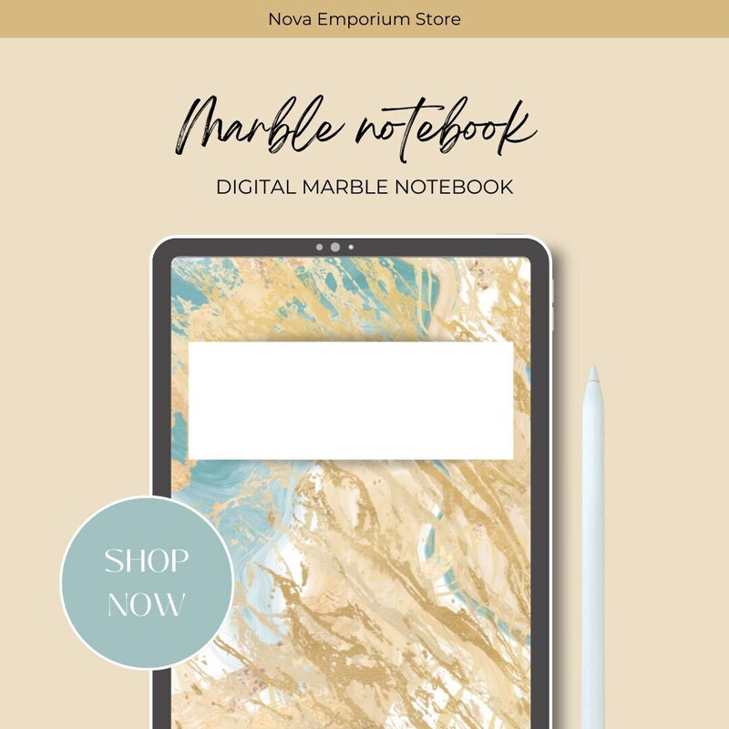 Marble Notebook - Etsy