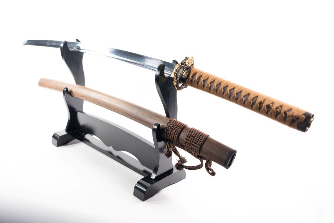 Sharpened Spring Steel Katana Sword: Rosewood Saya, Ray Skin Handle - Etsy