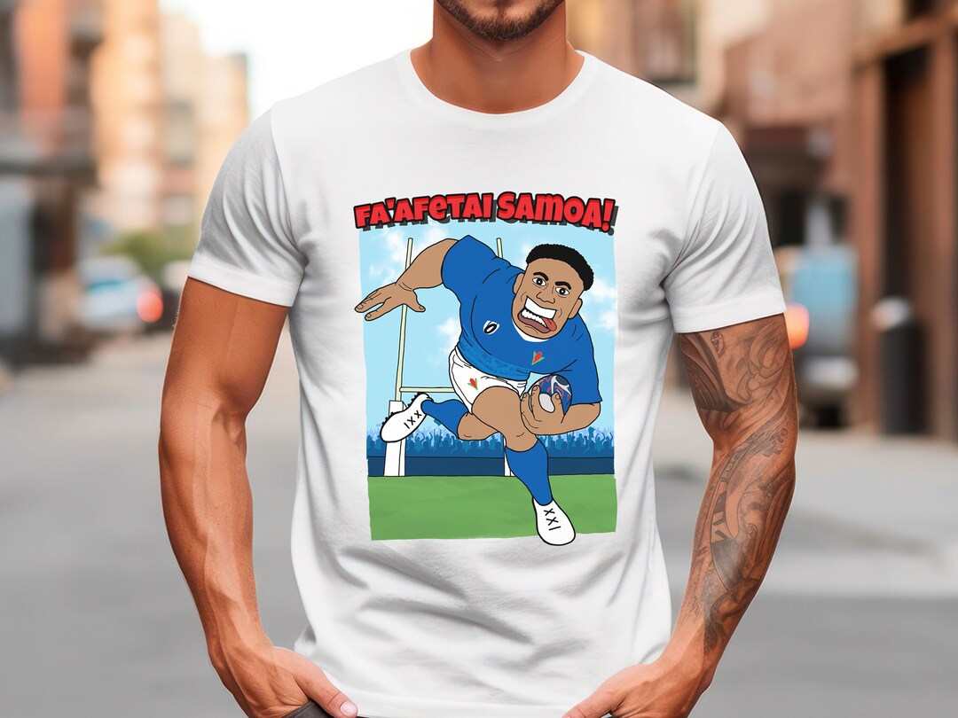 Funny Samoa Rugby Jersey Cartoon Designer Rugby Shirt Manu - Etsy