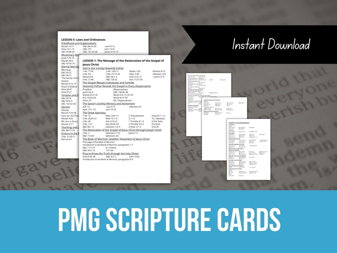 PMG Missionary Scripture Study Cards Mission Field Scripture Cards ...