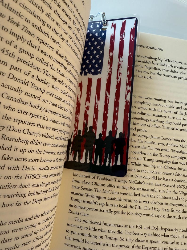 Patriotic Bookmarks With Tassel, Laminated Glossy Finish, American Flag ...