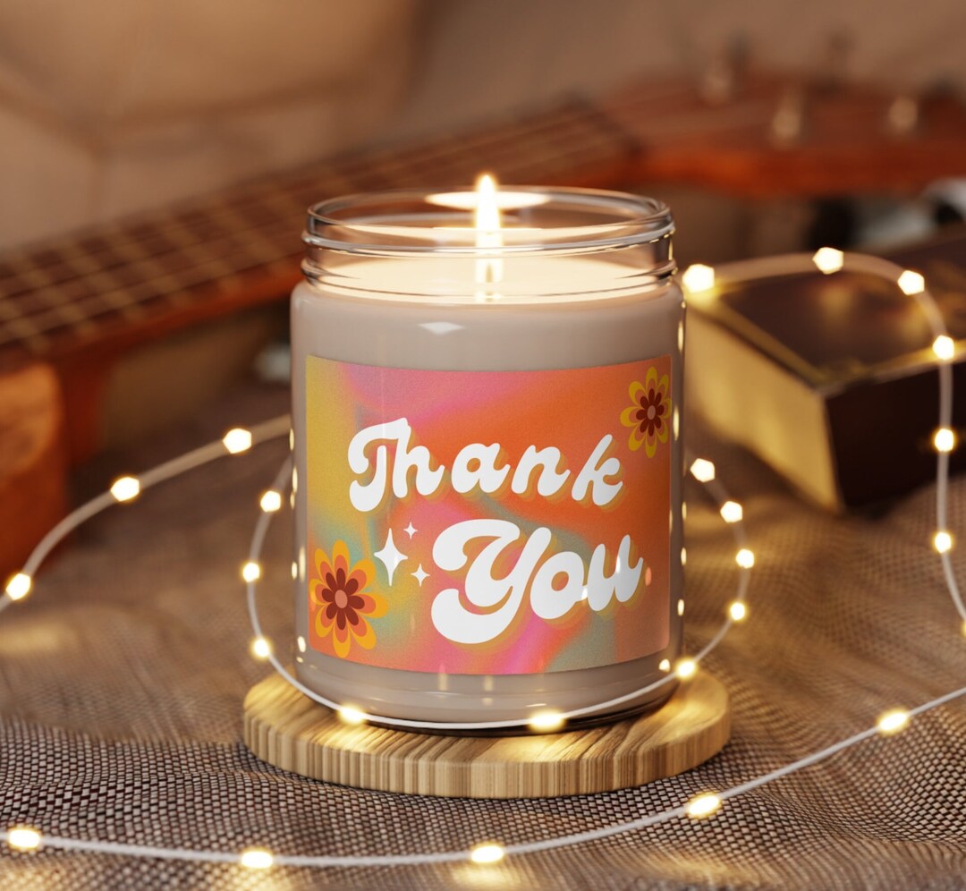 Thank You Scented Soy Candle Thank You Gift Candle Gift Candle Decor ...