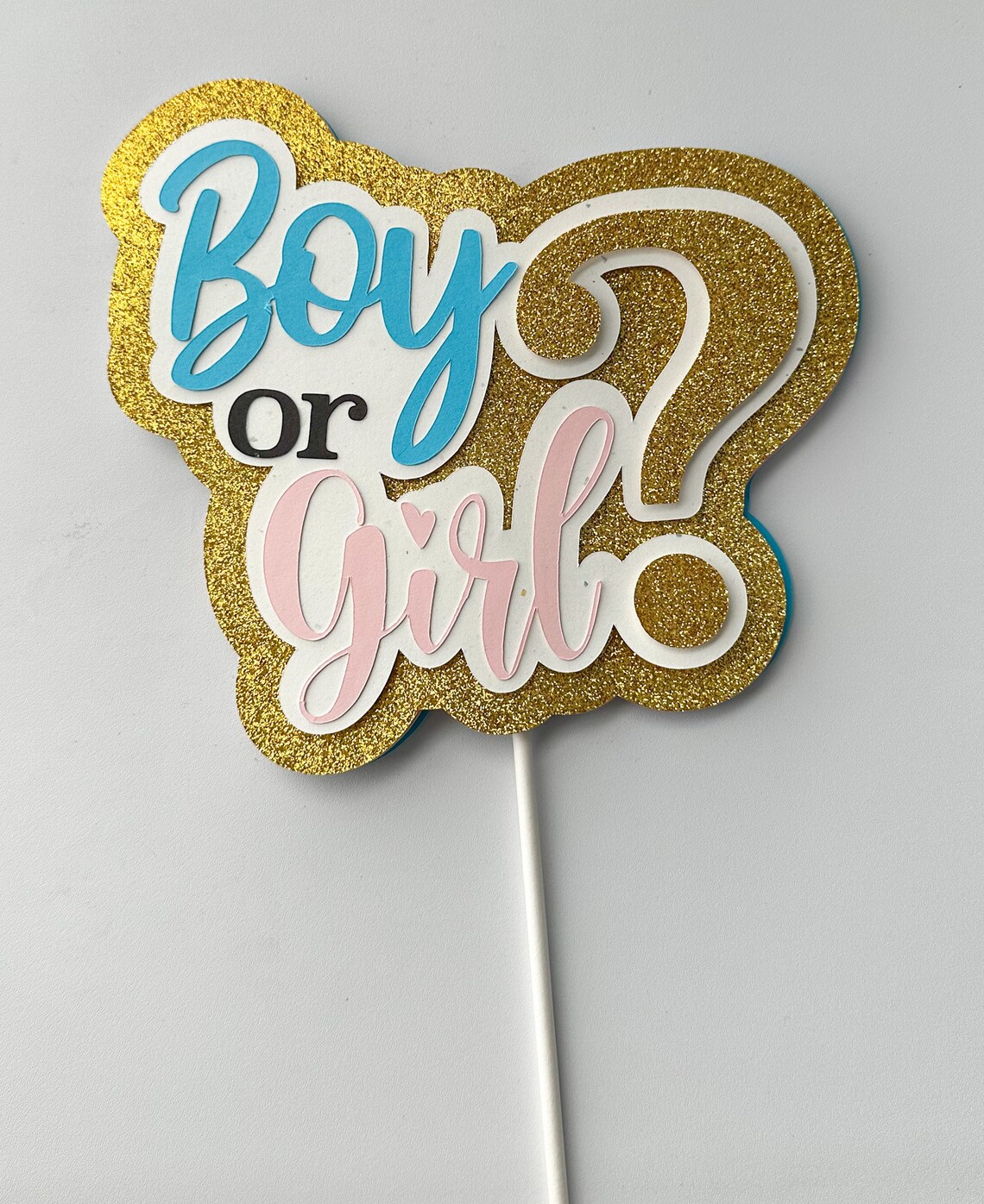 Gender Reveal Topper - Etsy