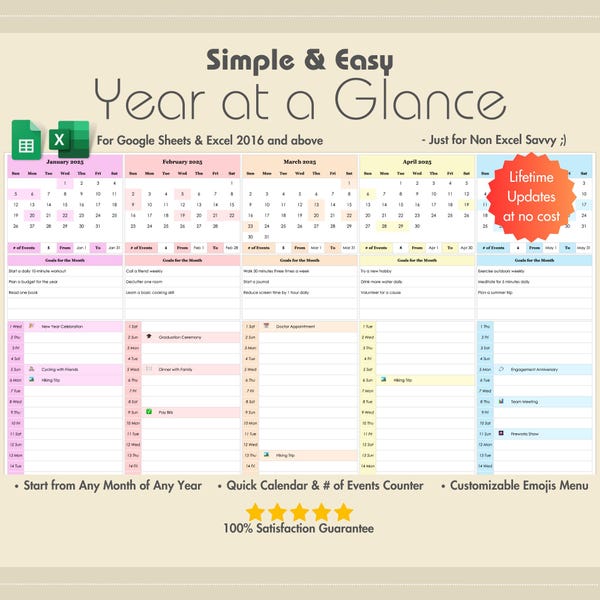 Year at a Glance - Etsy