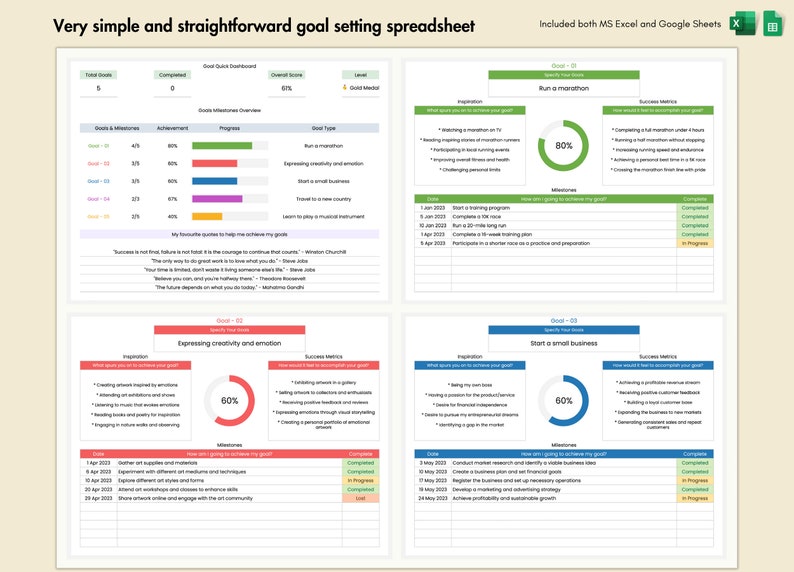 Smart Goals Template, Smart Objectives Template: Helps Achieve Your ...