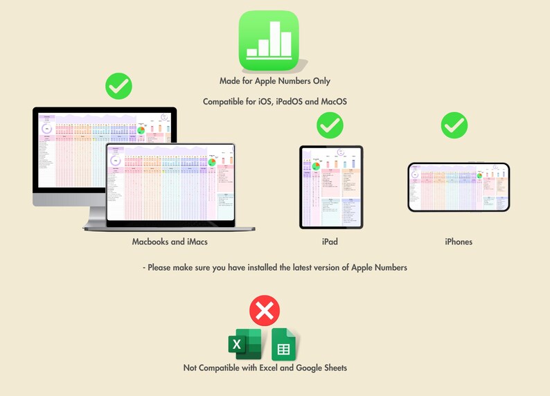 2026 Habit Tracker Template for Apple Numbers | English Only - Etsy