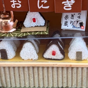 Miniature Japanese Rice Shop Nigiri Rice Balls Ume Nori Retro Rice ...