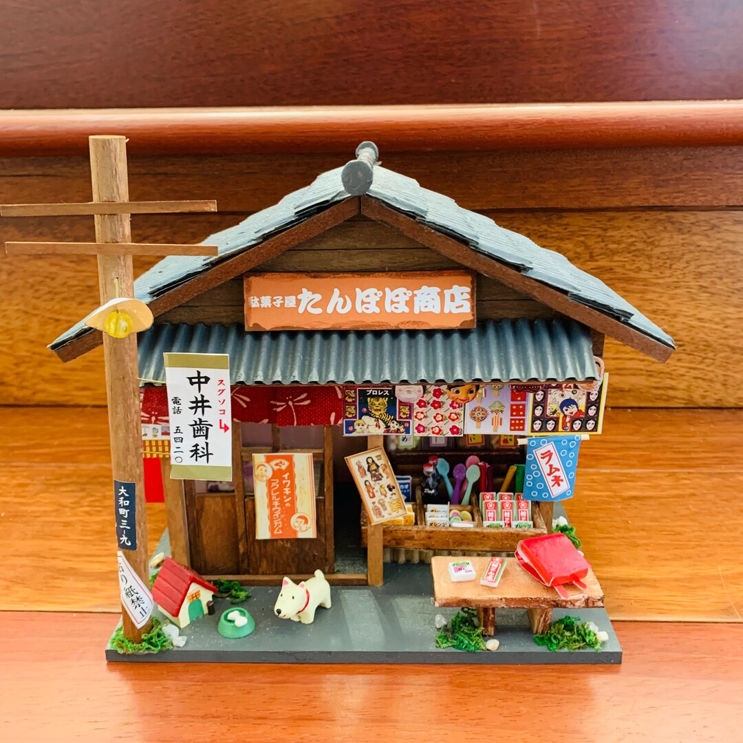 Miniature Japanese Retro Candy Shop With Lights Showa Era Students ...