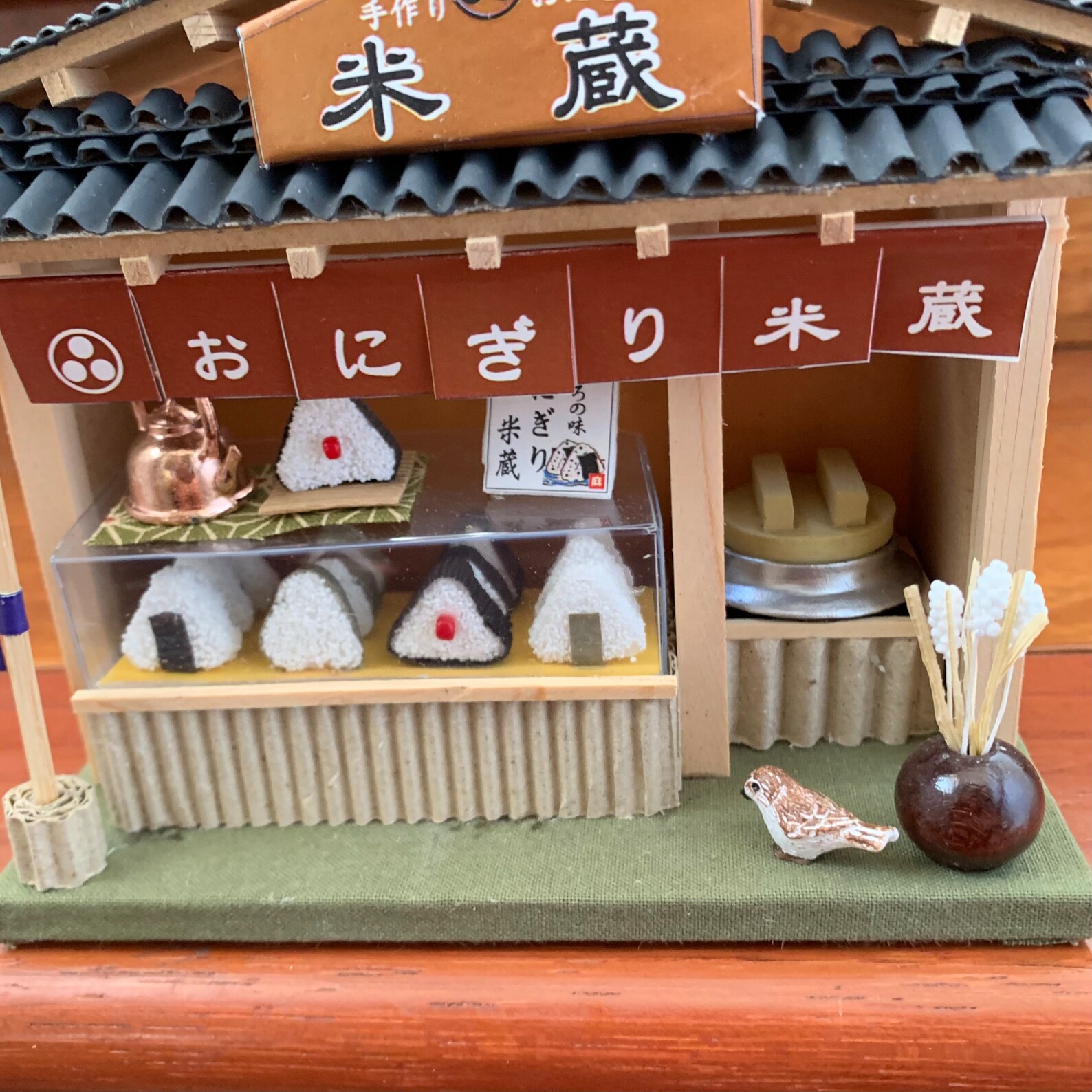 Miniature Japanese Rice Shop Nigiri Rice Balls Ume Nori Retro Rice ...
