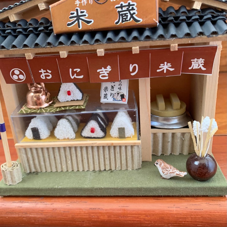 Miniature Japanese Rice Shop Nigiri Rice Balls Ume Nori Retro Rice ...