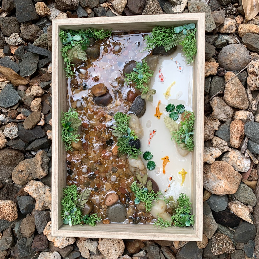 Miniature Koi Pond Zen Garden Water Feature Japanese Rock Garden Plants ...