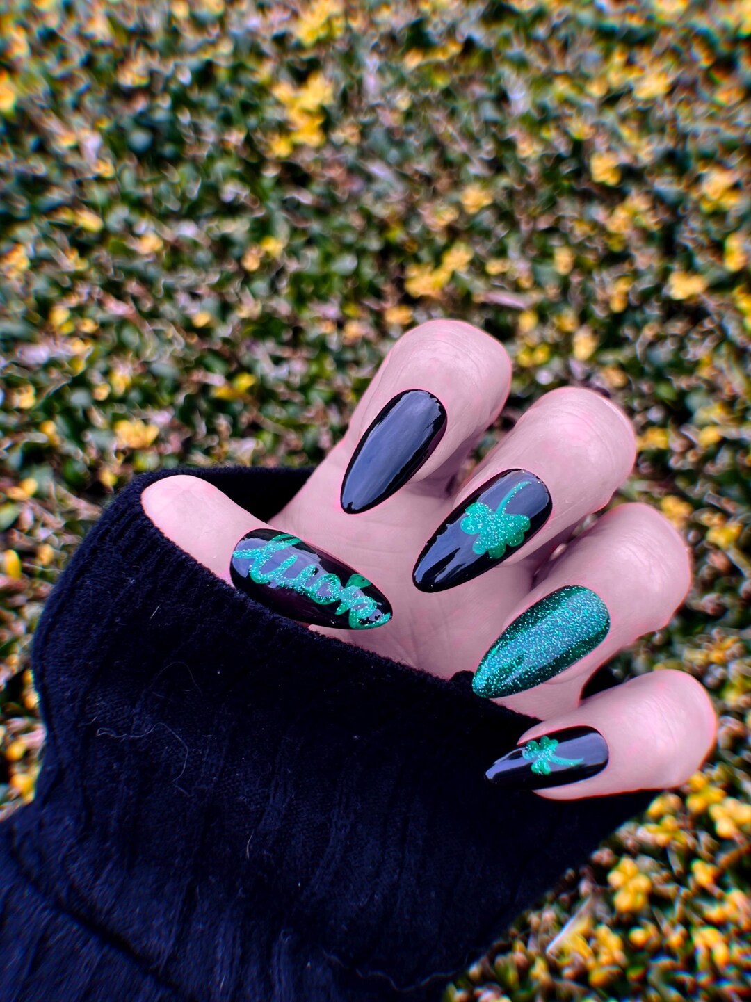 GOOD LUCK St Pattys Day Press on Nails - Etsy