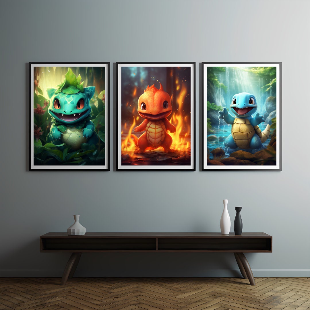 Pokemon Bulbasaur Poster High-quality Gaming Wall Art Posters by ...