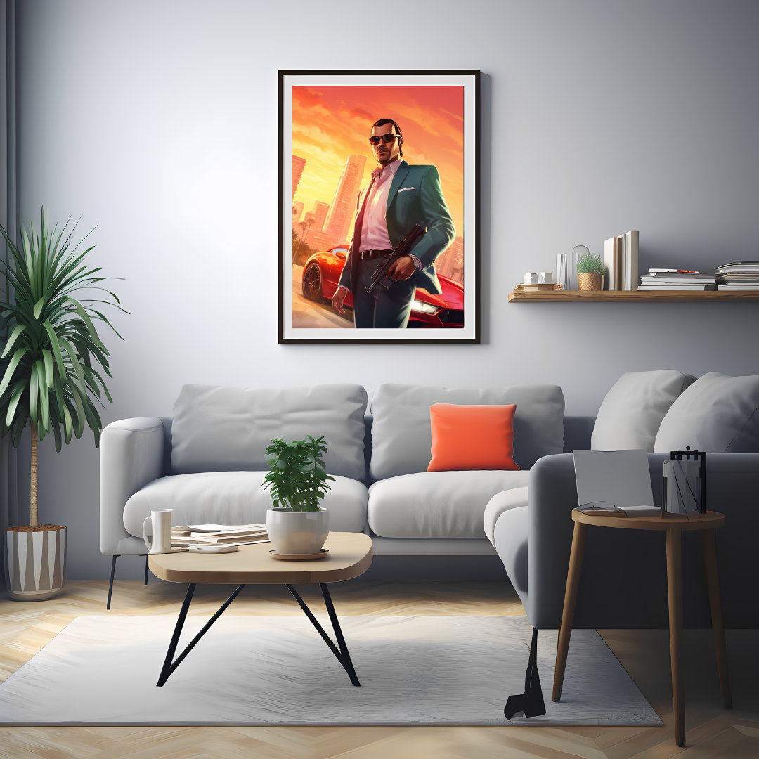GTA Poster Video Game GTA Wall Art GTA Art for Gaming Room Decor Gift ...