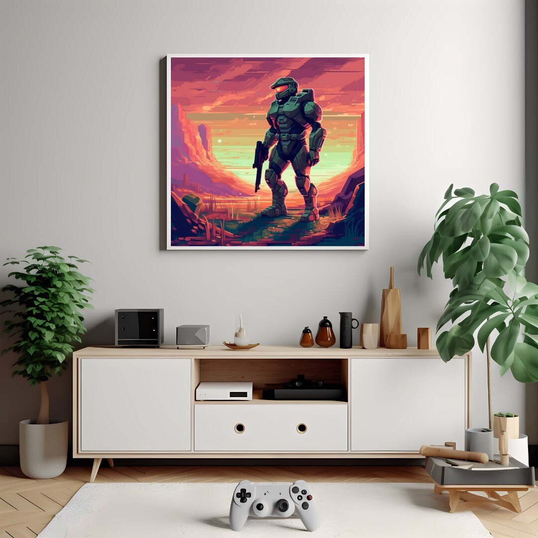 Halo Poster Video Game Halo Wall Art Halo Art for Gaming Room Decor ...
