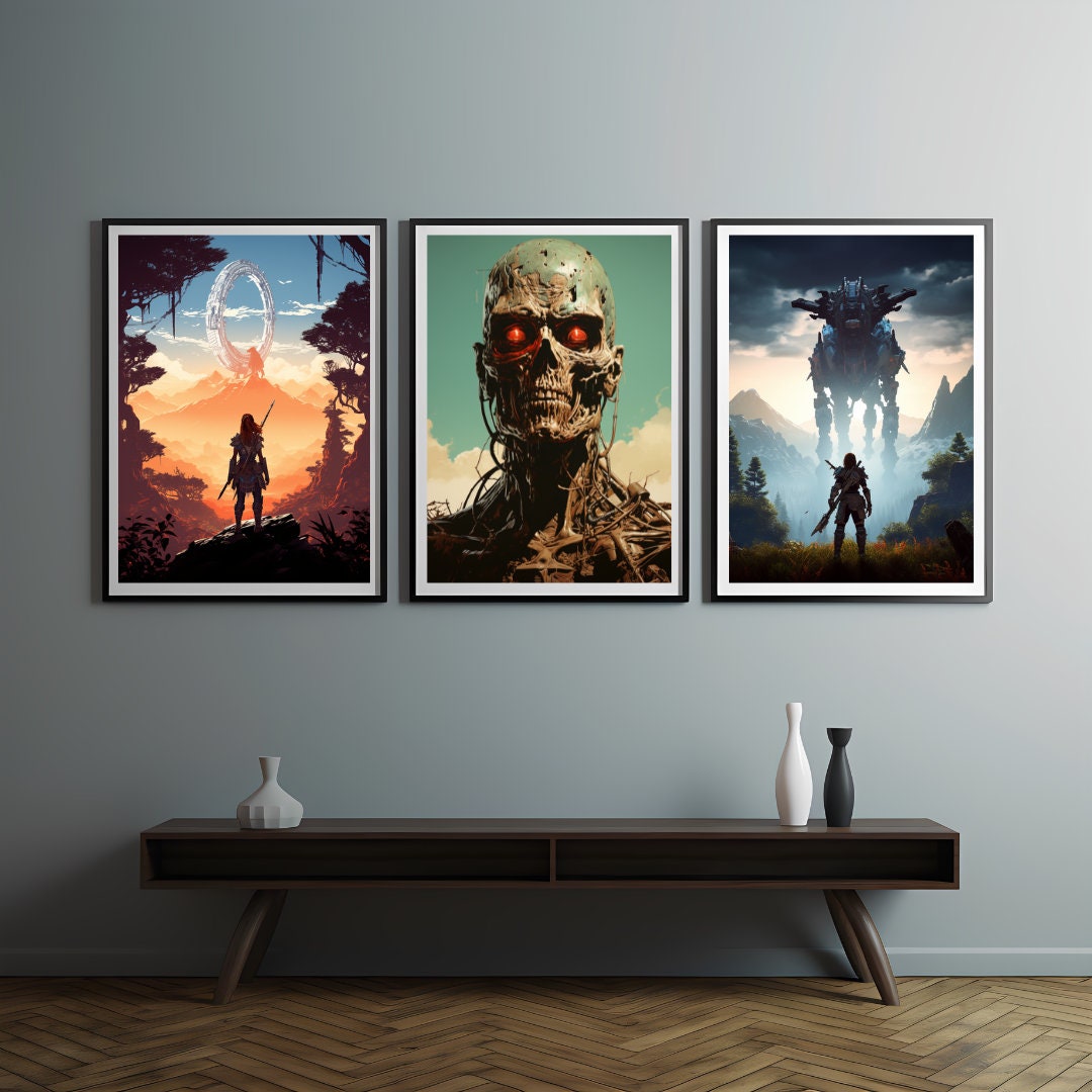 Cyberpunk Zombie Poster Zombie Wall Art Movies Room Decor Gaming Room ...