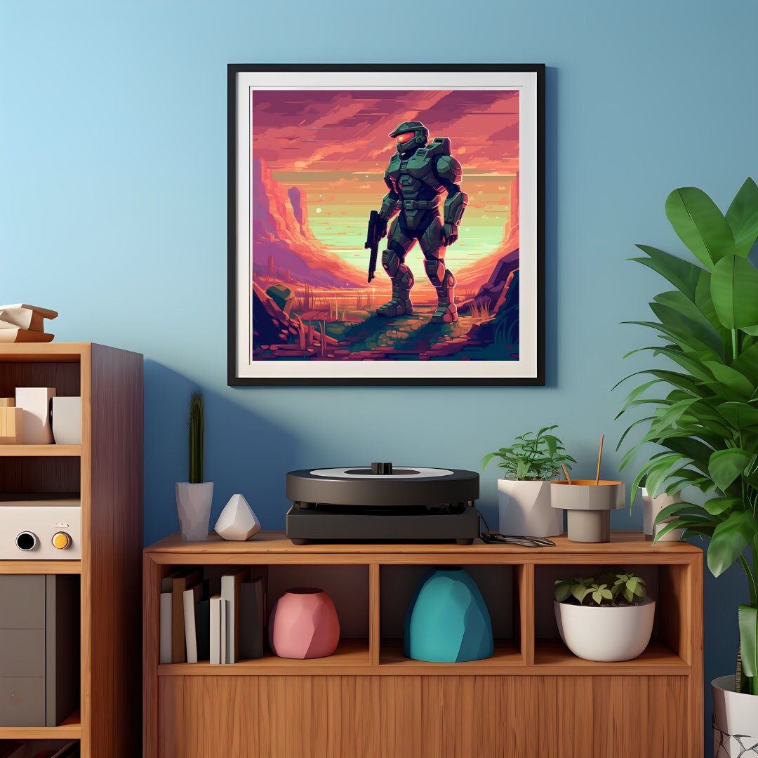 Halo Poster Video Game Halo Wall Art Halo Art for Gaming Room Decor ...