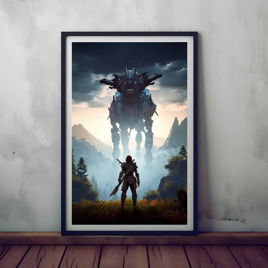 Horizon Zero Dawn Poster, HZD Illustration, Game Wall Decor, Fan Art ...