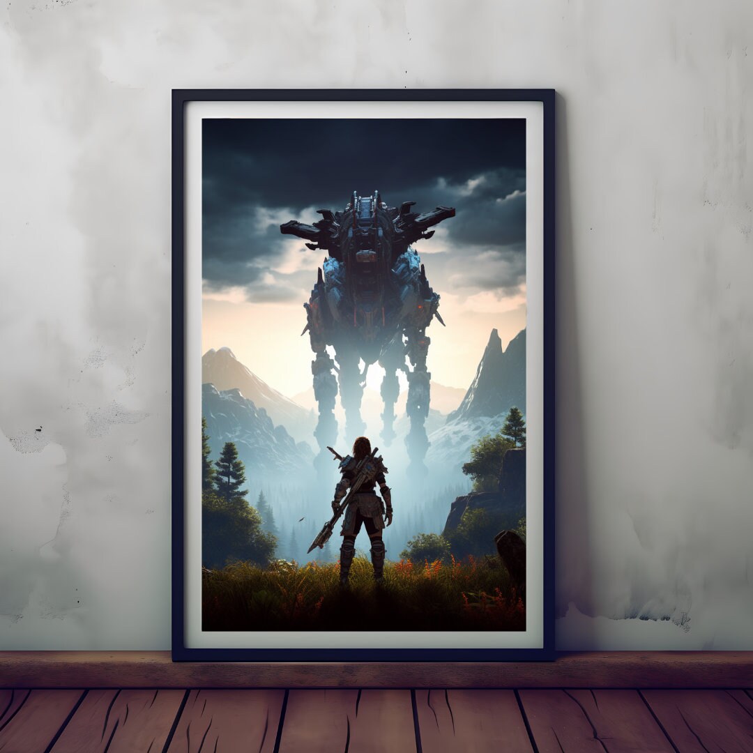 Horizon Zero Dawn Poster, HZD Illustration, Game Wall Decor, Fan Art ...