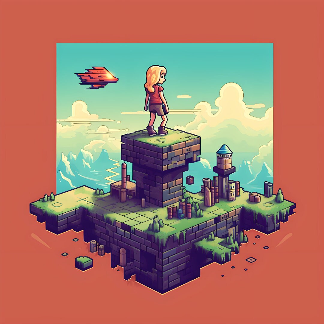 Gamer Girl Print Pixel Art High-quality Gaming Wall Art - Etsy
